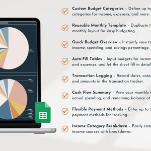 Budget Planner Simple Budget Tracker Spreadsheet Monthly Budget ...