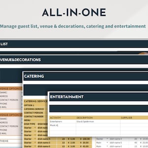 Birthday Party Planner Spreadsheet Event Planner Party Organizer ...