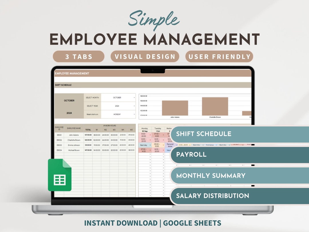 Employee Management HR Tool Payroll Dashboard Payroll Tracker Sheet ...