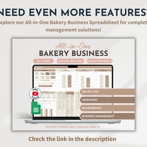 Recipe Cost Calculator Bakery Bakery Spreadsheet Inventory Pricing ...