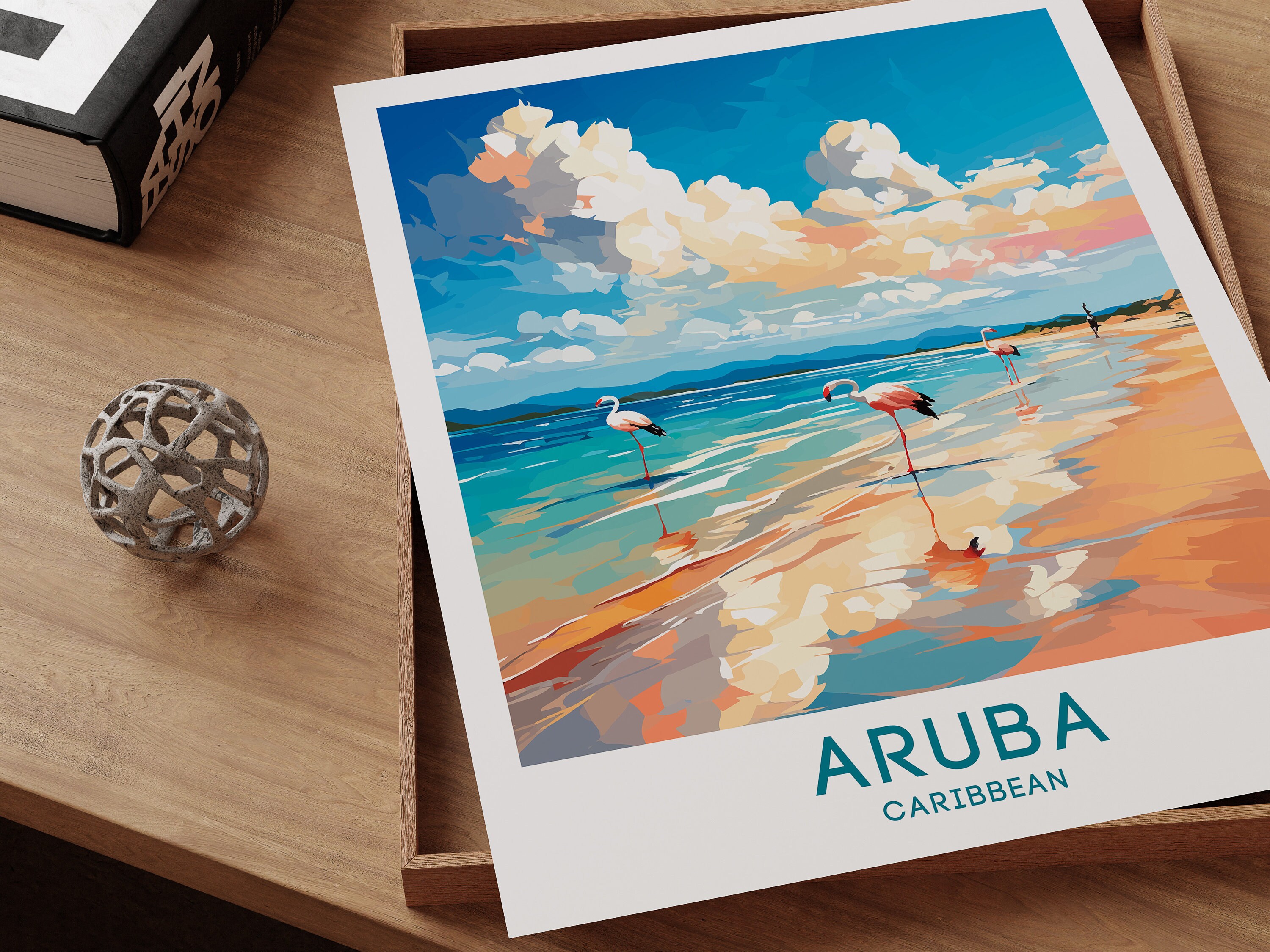 Aruba Travel Poster Aruba Wall Art Aruba Home Décor Caribbean Gift Art ...