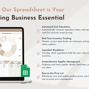 Recipe Cost Calculator Bakery Bakery Spreadsheet Inventory Pricing ...