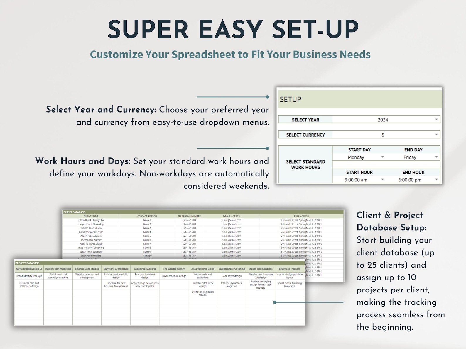 Time and Billing Tracker Spreadsheet Time Tracker Billing Rate ...