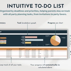 Birthday Party Planner Spreadsheet Event Planner Party Organizer ...