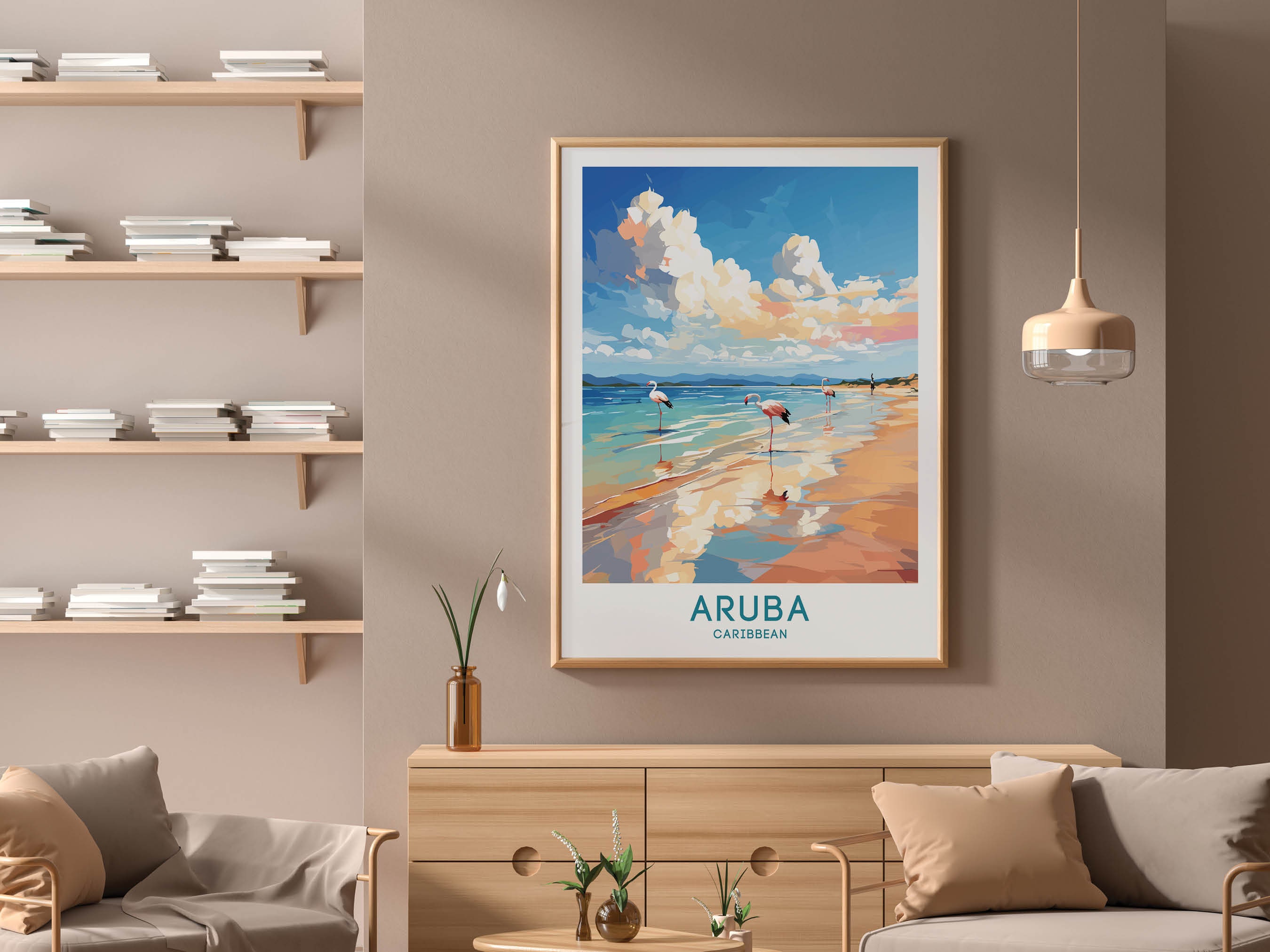 Aruba Travel Poster Aruba Wall Art Aruba Home Décor Caribbean Gift Art ...