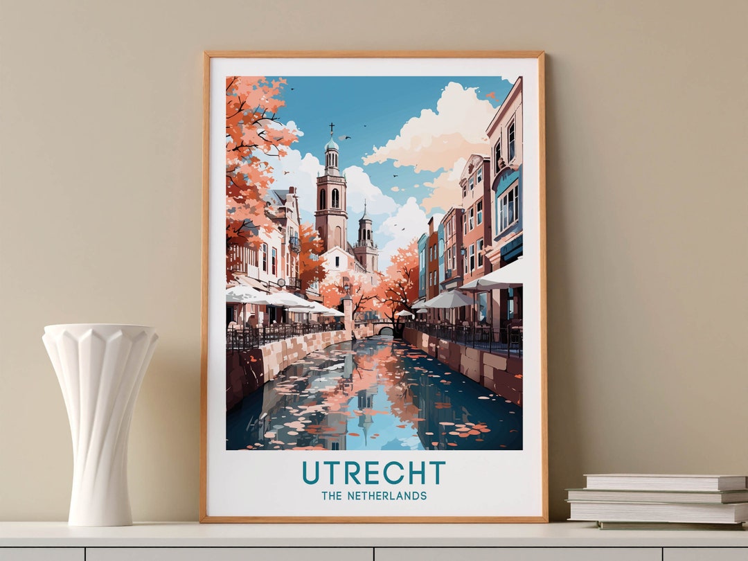 Utrecht Travel Poster Wall Art Netherlands Home Décor Utrecht Gift Art ...
