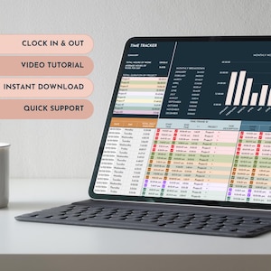 Time Tracker Spreadsheet Freelance Hour Tracking Client Time Keeping ...