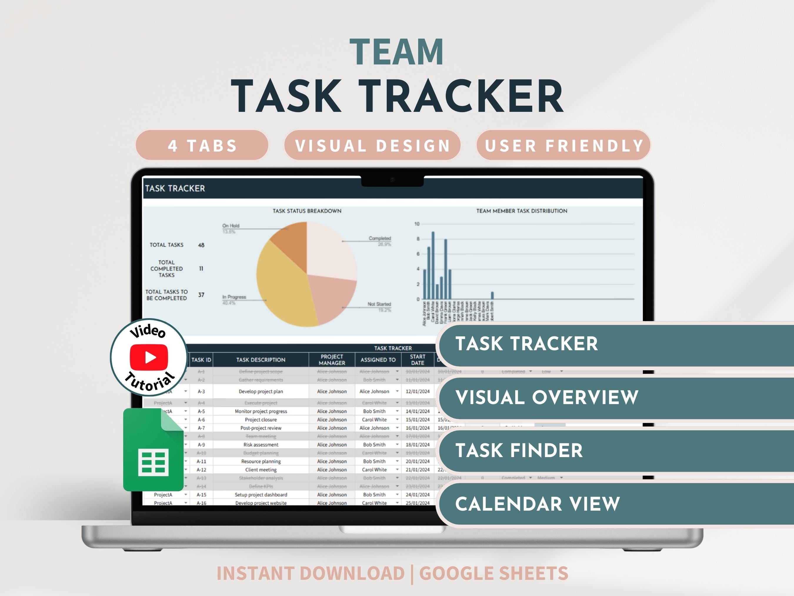 Team Task Tracker Team Management Planner to Do List Productivity ...