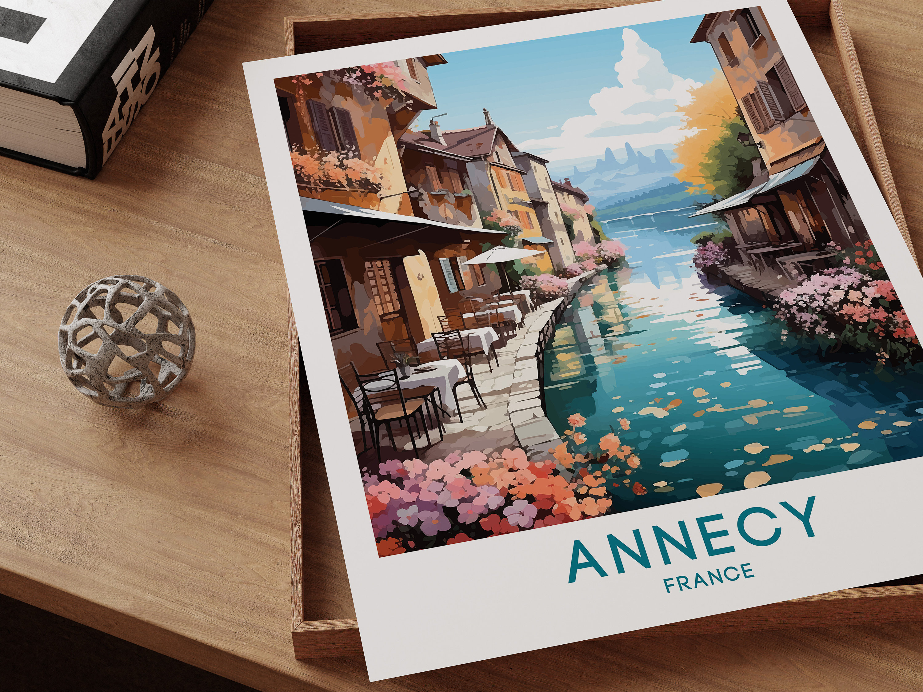 Annecy Travel Poster Digital Wall Art Annecy Wall Hanging Home ...