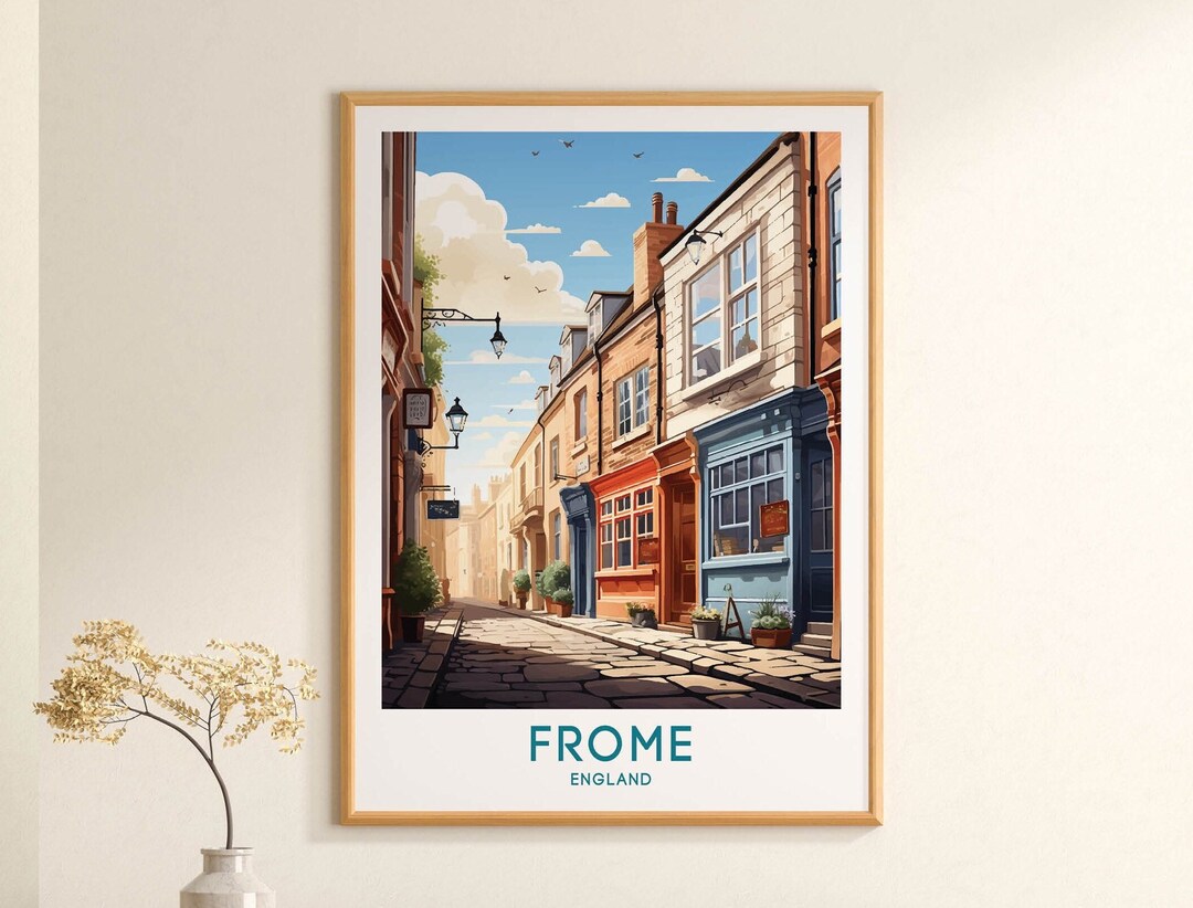 Frome Travel Print Wall Art Frome Somerset Wall Hanging Home Decoration ...