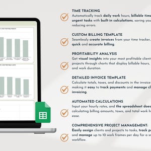 Time and Billing Tracker Spreadsheet Time Tracker Billing Rate ...