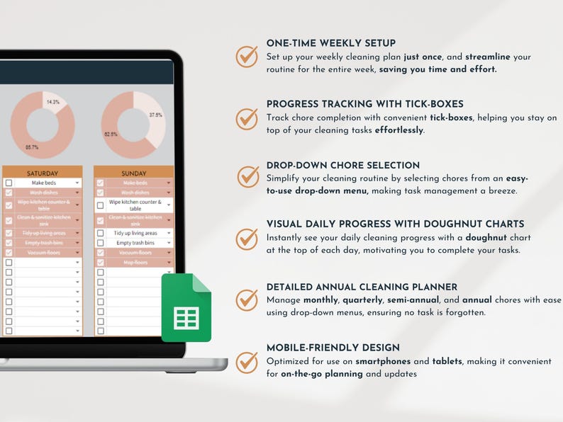 Cleaning Checklist Cleaning Planner Chores Spreadsheet House Chore List ...