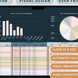 Time Tracker Spreadsheet Freelance Hour Tracking Client Time Keeping ...