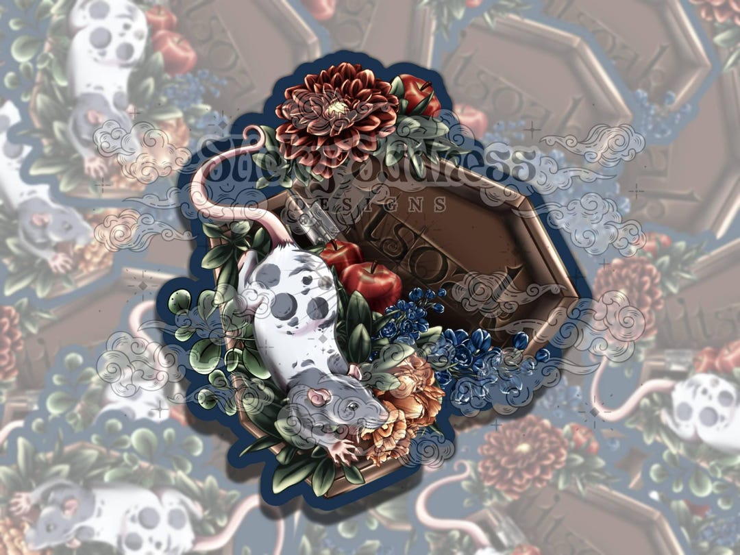 TITSOAK Rat Coffin Colorful Waterproof Vinyl Sticker, Gift for Friend ...
