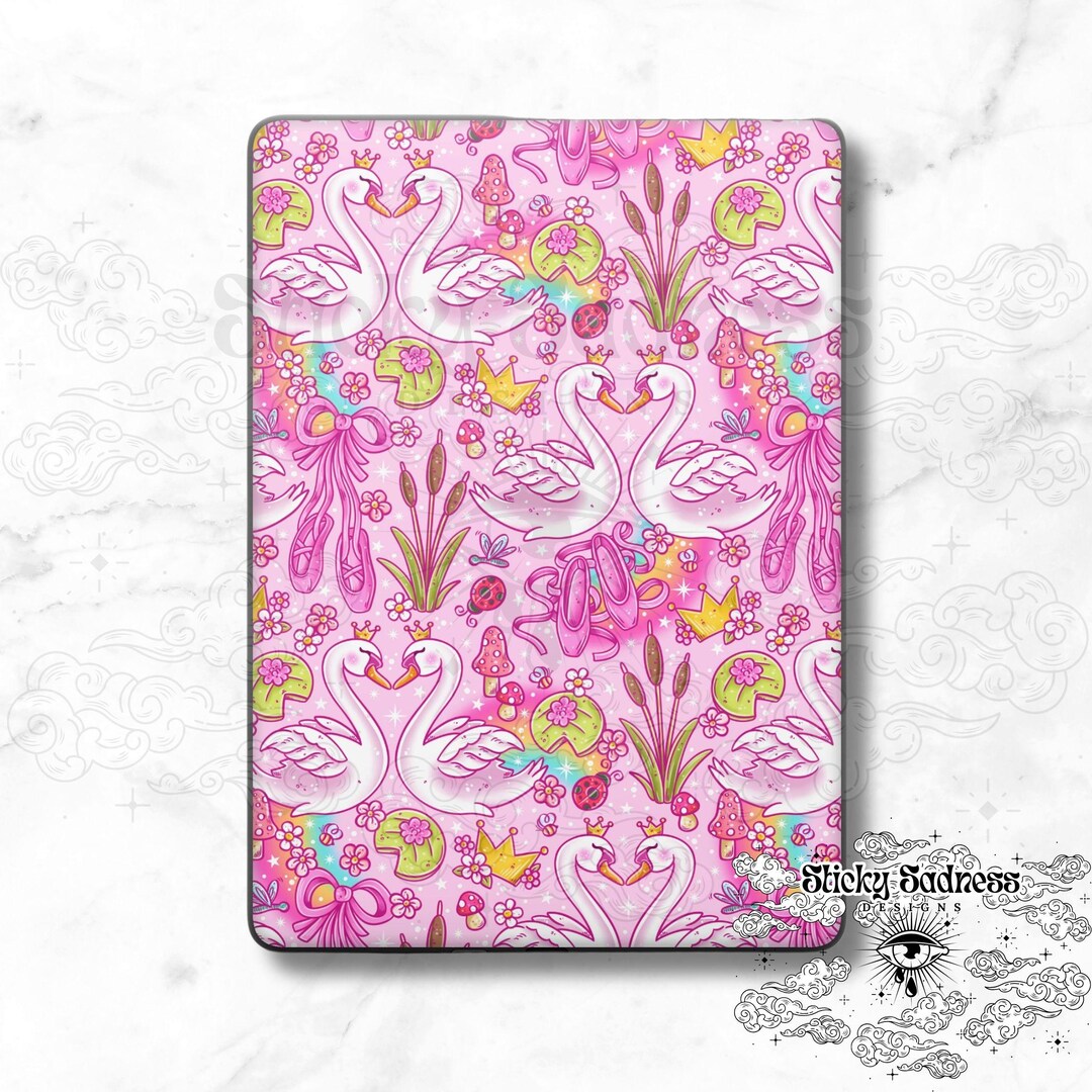 Ballerina Swans Colorful Ereader Tablet Insert for Kindle Kobo iPad ...