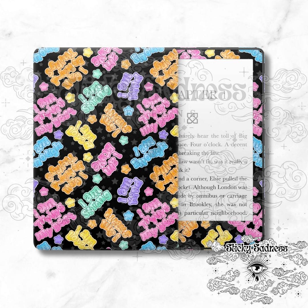 Bubbly Affirmations Cute Decal Sticker Skin, Cute Vinyl Wrap for Kindle ...