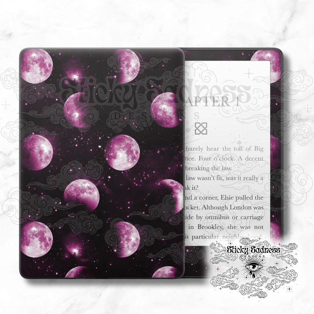Red Moon Phases Goth Colorful Decal Insert Skin, Cute Vinyl Wrap for ...