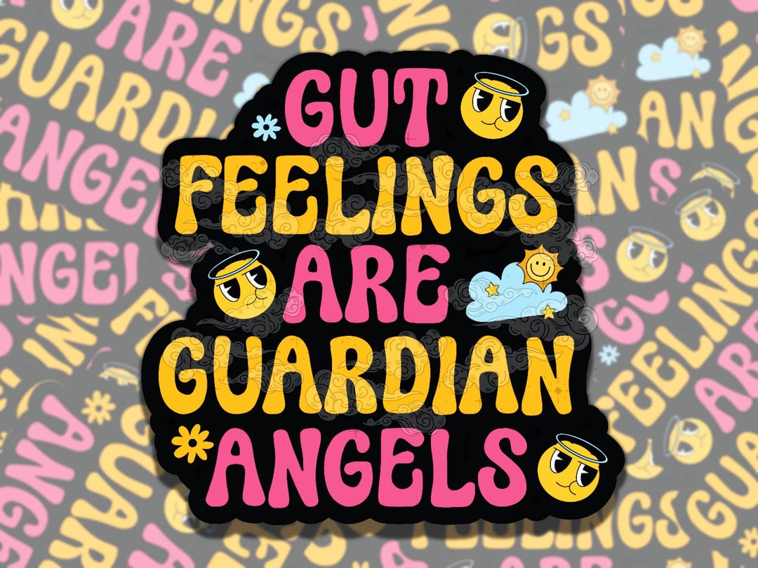 Gut Feelings Cute Colorful Mental Health Sticker, Affirmation Sticker ...