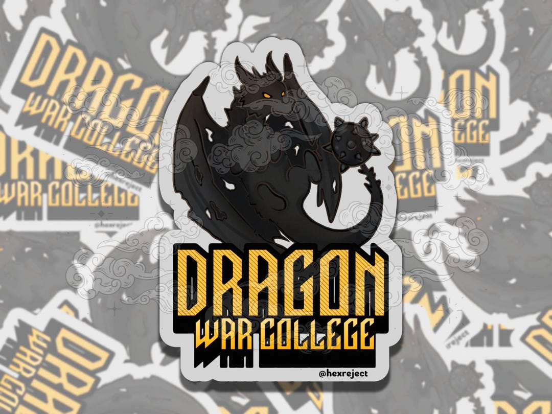 Black Morningstar Tail Dragon Bookish Waterproof Vinyl Sticker, Gift ...