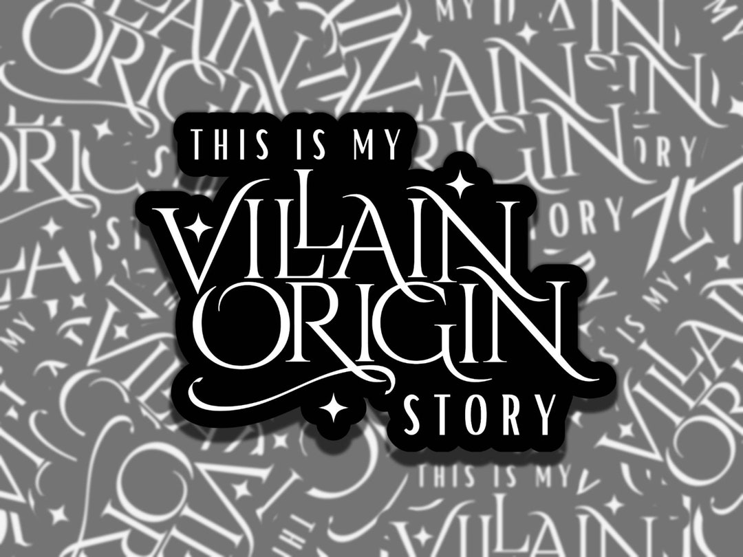 Villain Origin Story Sticker Multiple Colors, Reading Vinyl Sticker ...