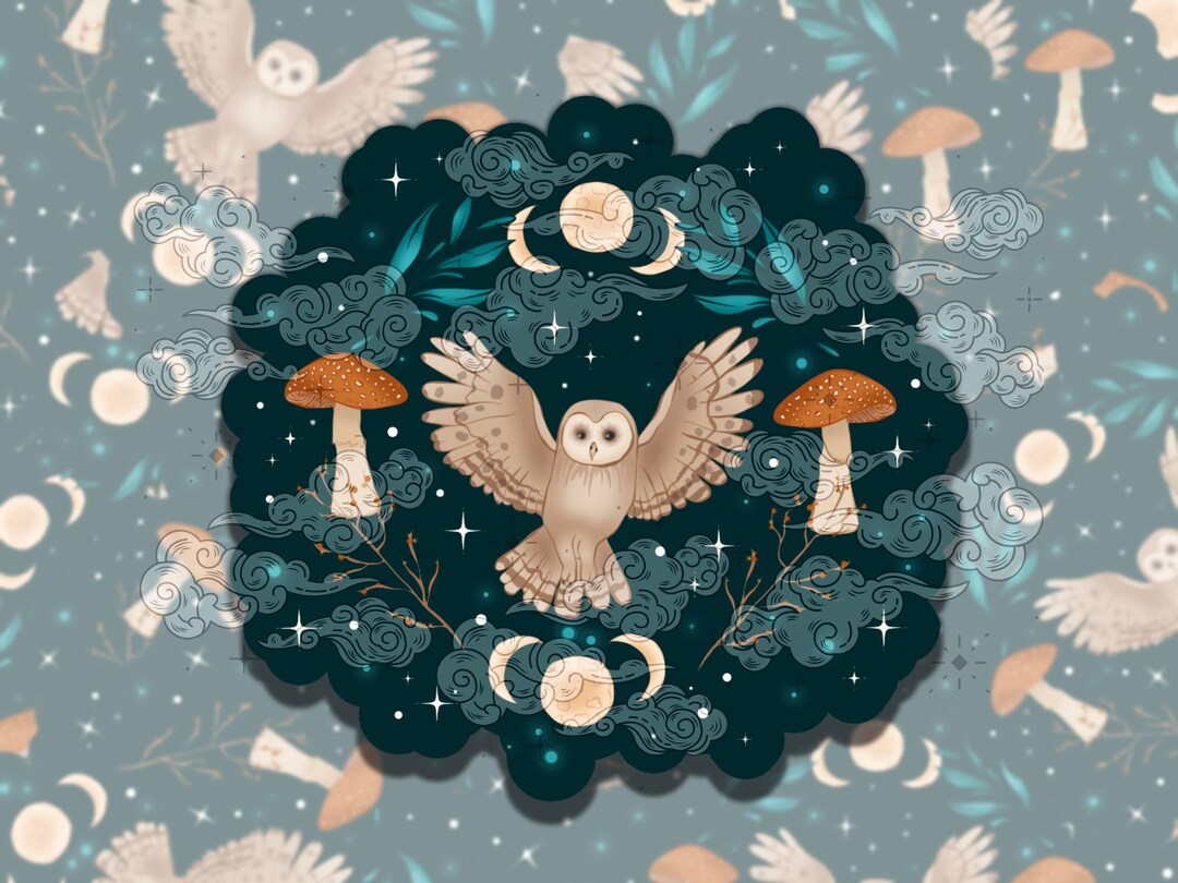Familiar Flight Cute Colorful Witchy Waterproof Vinyl Sticker, Gift for ...