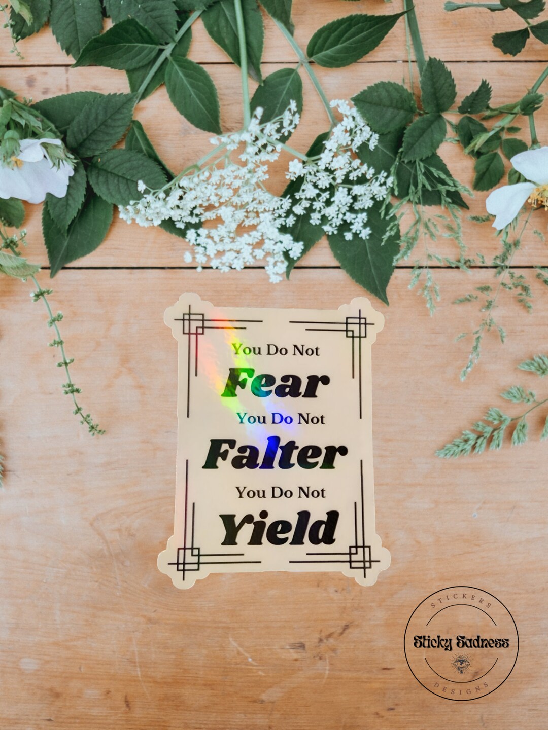 Fear Falter Yield Sticker Rhys Sticker ACOTAR Sticker Gift - Etsy