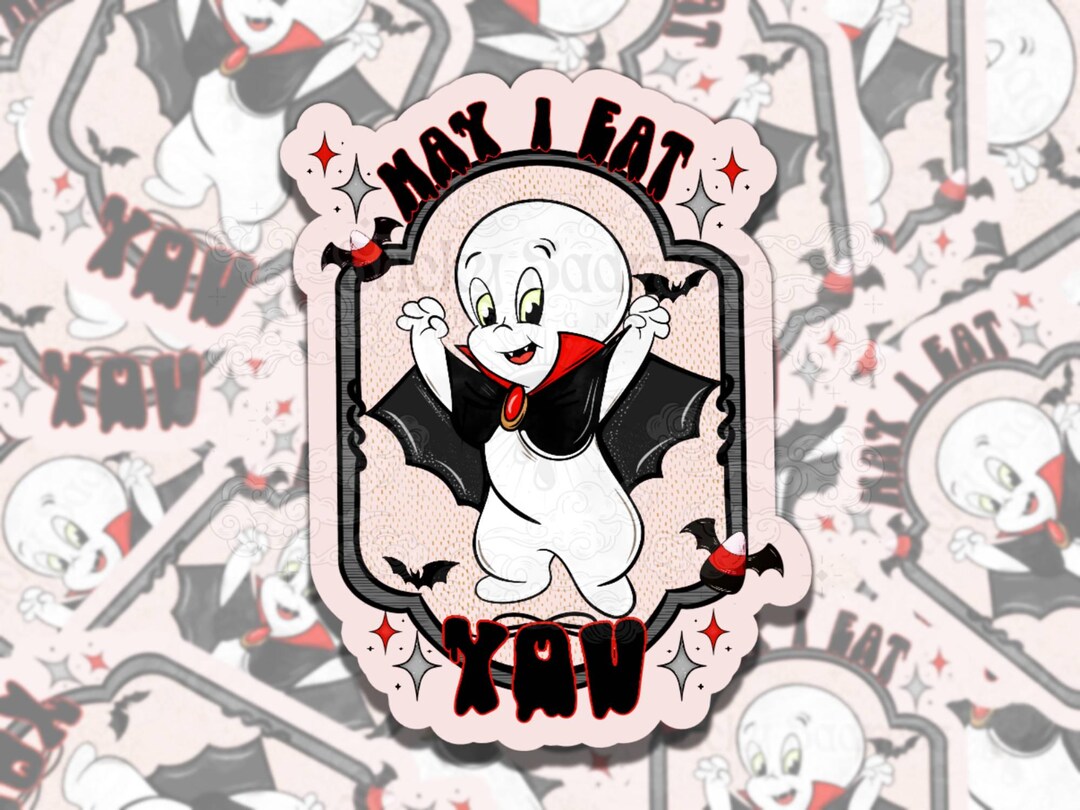 Cute Cartoon Ghost Boy Spooky Colorful Waterproof Vinyl Sticker, Gift ...