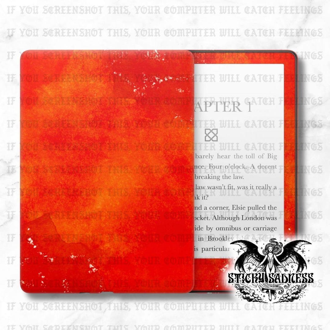 Seeing Red Colorful Cute Ereader Decal Insert Skin, Cute Vinyl Wrap for ...