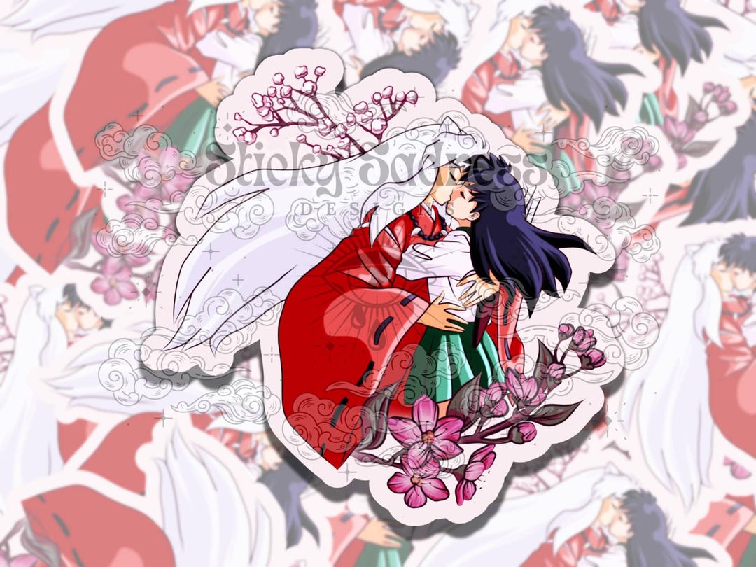 Inukag Love Anime Colorful Waterproof Vinyl Sticker, Gift for Friend ...