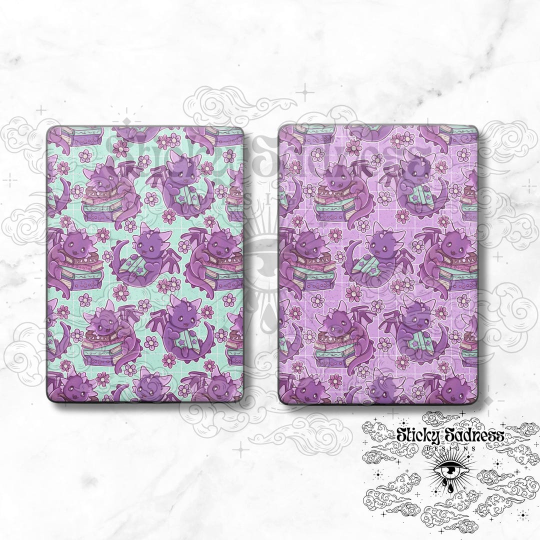 Cute Book Dragons Ereader Tablet Insert for Kindle Kobo iPad Boox Fire ...