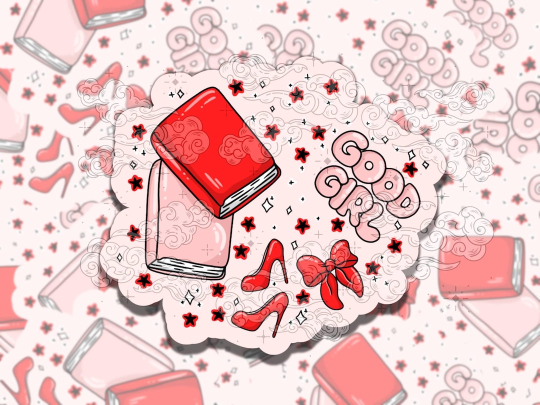 Good Girl Smutty Colorful Bookish Trope Waterproof Vinyl Sticker, Gift ...
