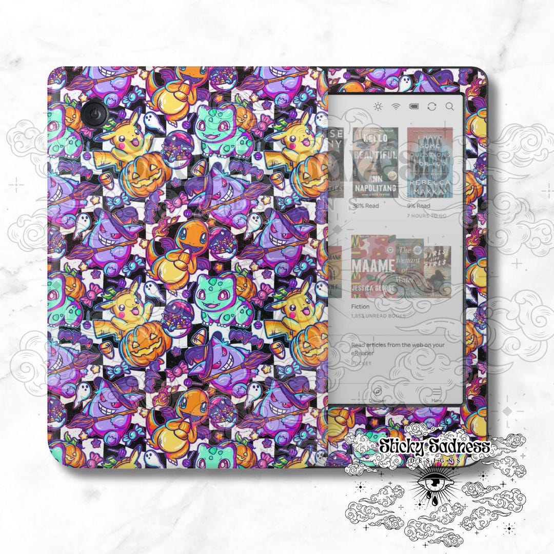 Monster Halloween Spooky Decal Sticker Skin, Cute Vinyl Wrap for Kobo ...