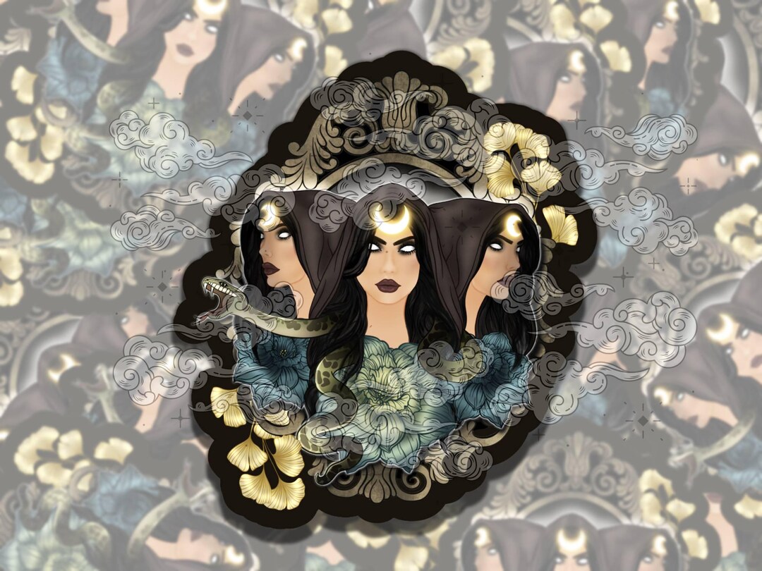 Hecate Goddess of Witchcraft Sticker, Reading Vinyl Sticker, Smutty ...