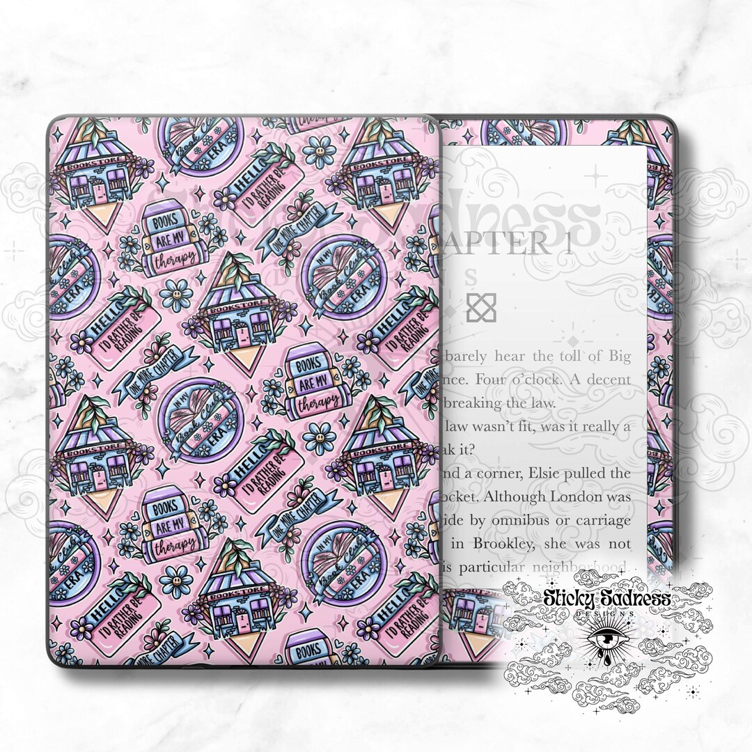 Bookish Tattoo Flash Colorful Decal Insert Skin, Cute Vinyl Wrap for ...