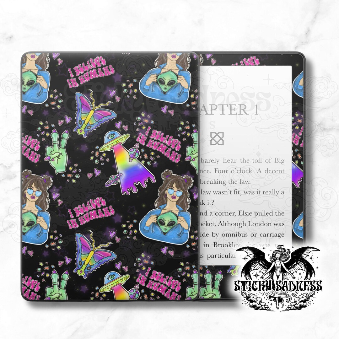 I Believe in Humans Retro Color Decal Insert Skin, Cute Vinyl Wrap for ...