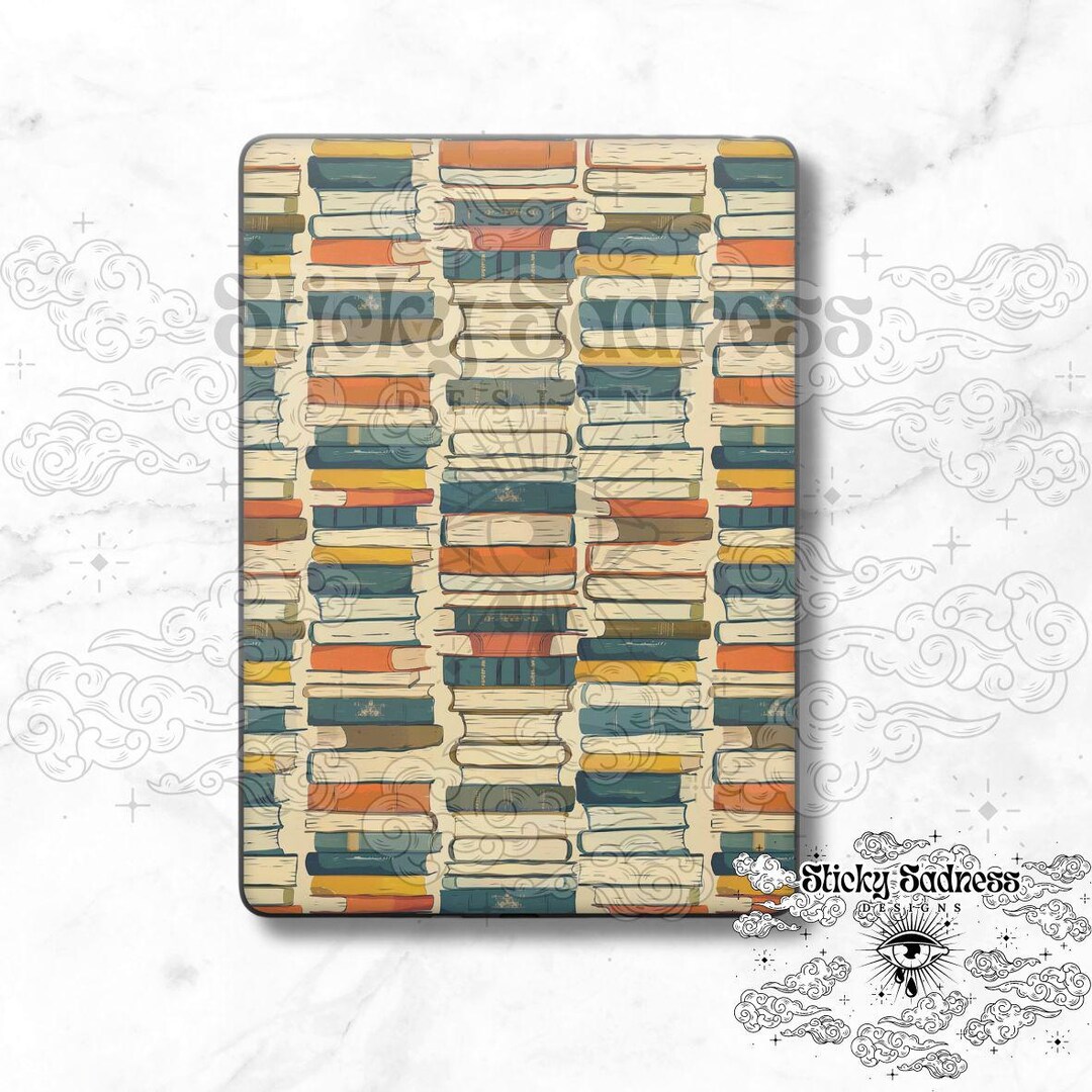 Stacked Books Ereader Tablet Insert for Kindle Kobo iPad Boox Fire ...
