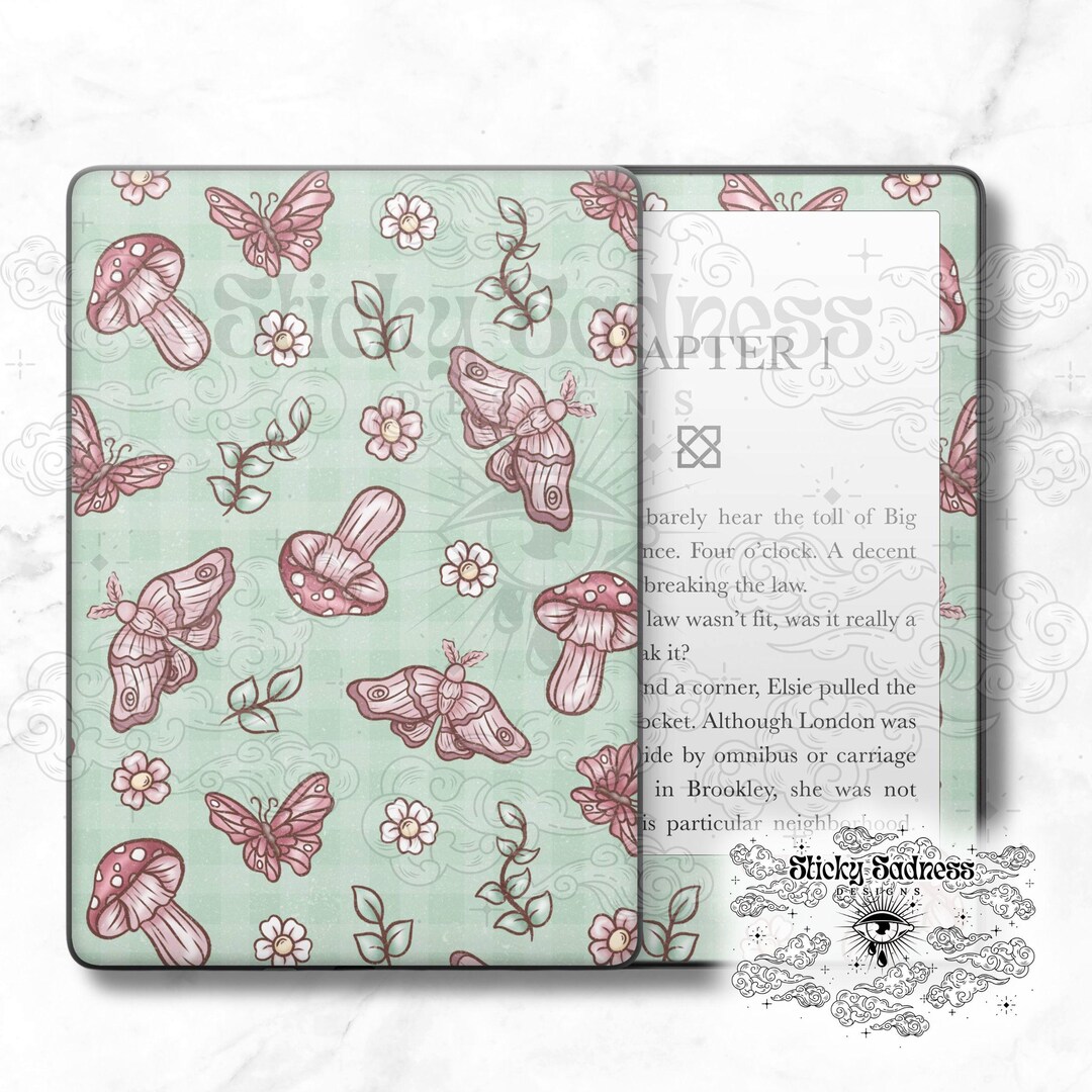 Spring Cottagecore Motifs Decal Insert Skin, Cute Vinyl Wrap for Kindle ...