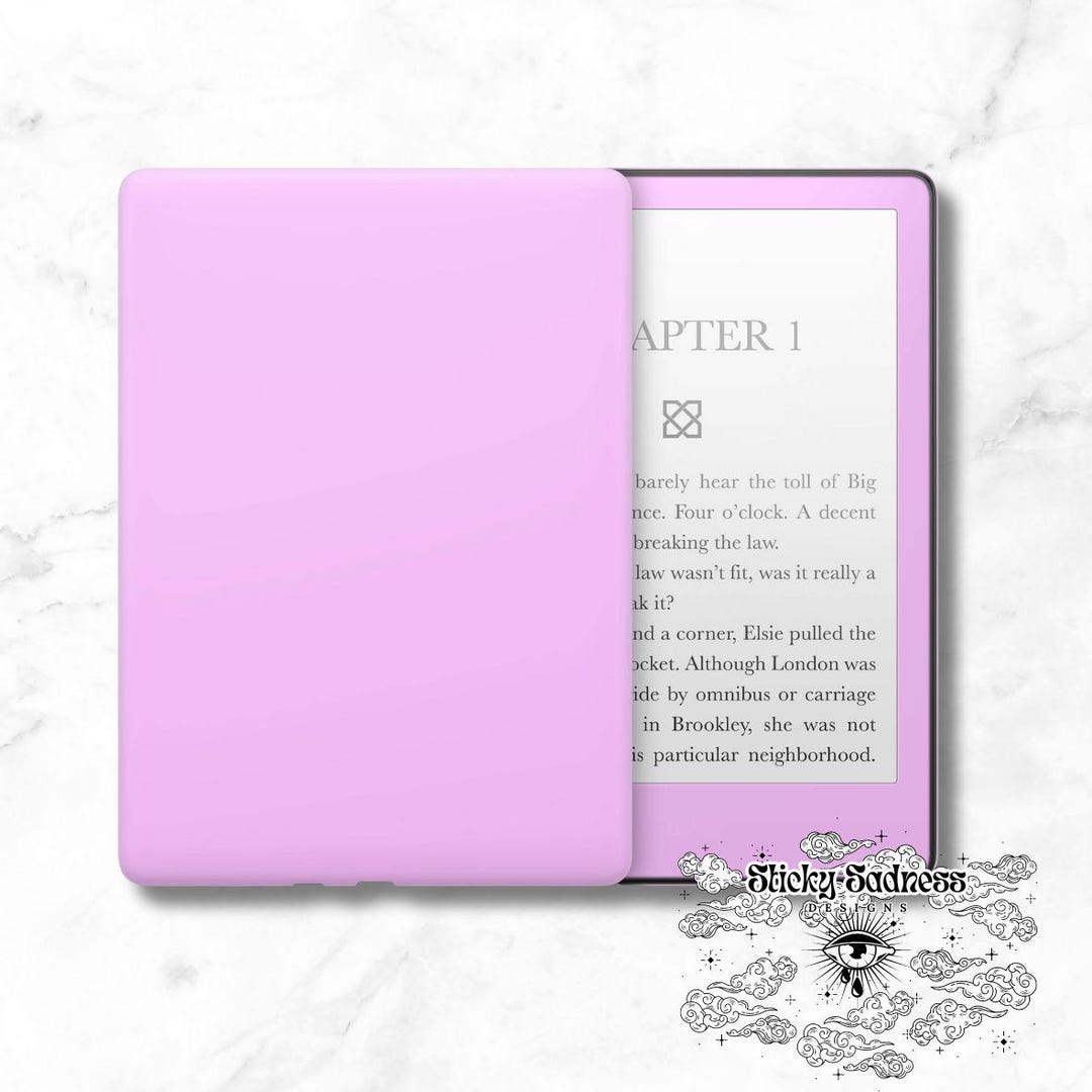 Pastel Pink Aesthetic Decal Sticker Skin, Cute Vinyl Wrap for Kindle ...
