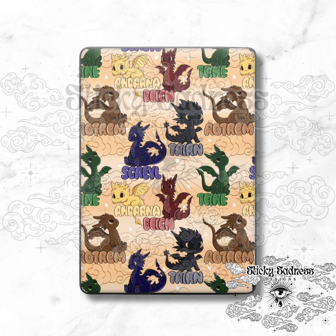 Dragon Book Chibi Ereader Tablet Insert for Kindle Kobo iPad Boox Fire ...
