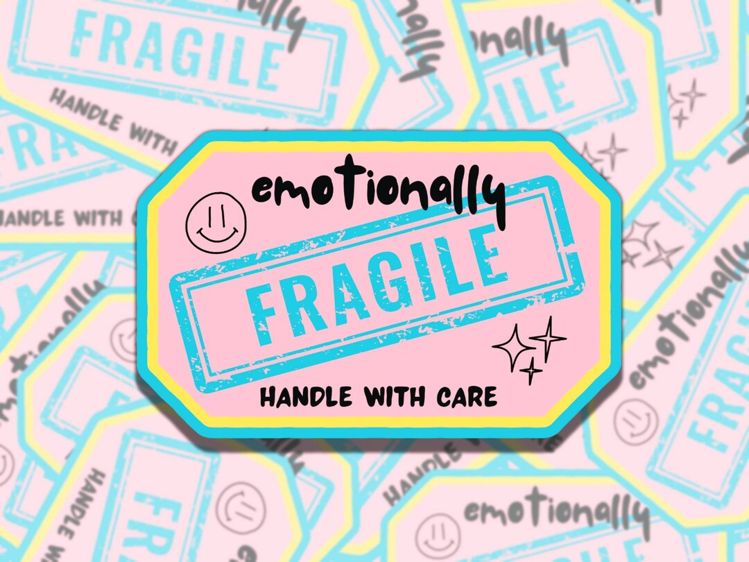 Emotionally Fragile Handle With Care Pink Mental Health Affirmation ...