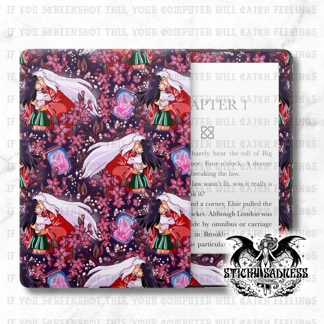 Dark Inukag Love Cute Ereader Decal Insert Skin, Cute Vinyl Wrap for ...