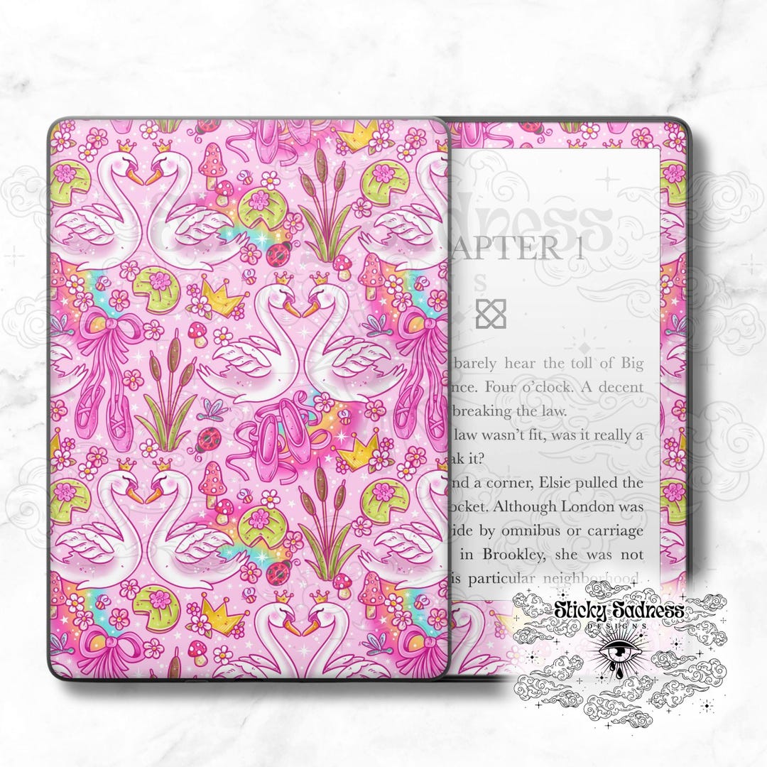 Ballerina Swans Pink Cute Decal Sticker Skin, Cute Vinyl Wrap for ...