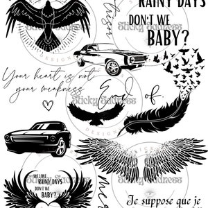 Ravenhood Temporary Tattoos, Kate Stewart, Gift for Book Lover, Bookish ...