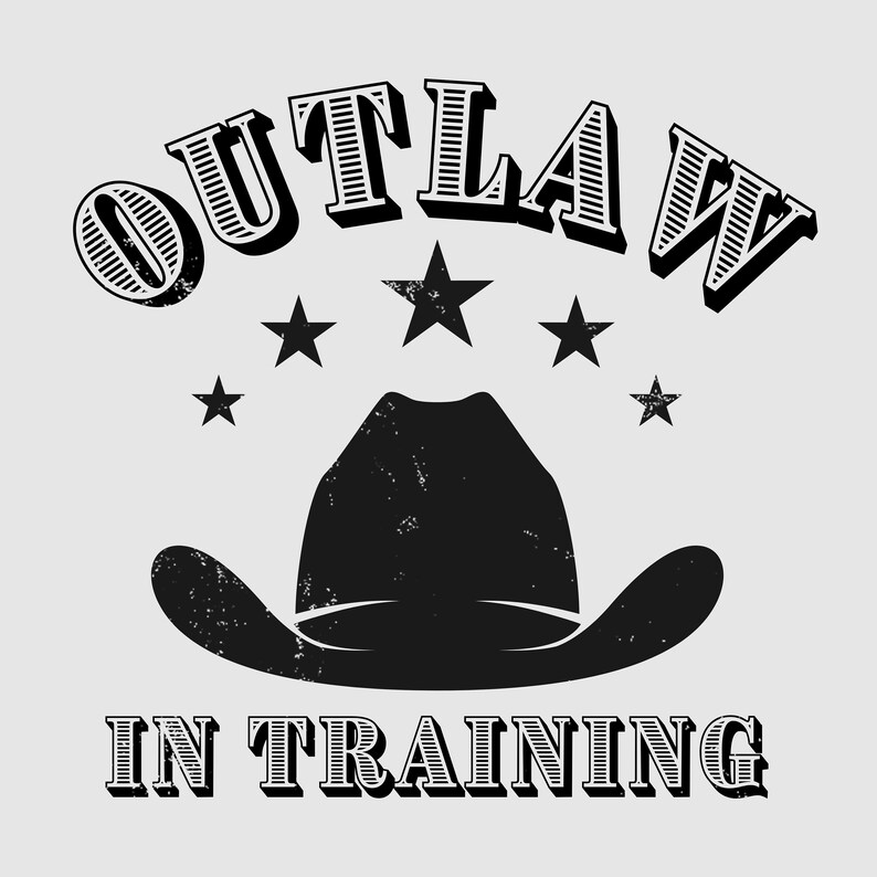 Outlaw in Training Vintage T-shirt Graphic Transparent PNG Digital ...