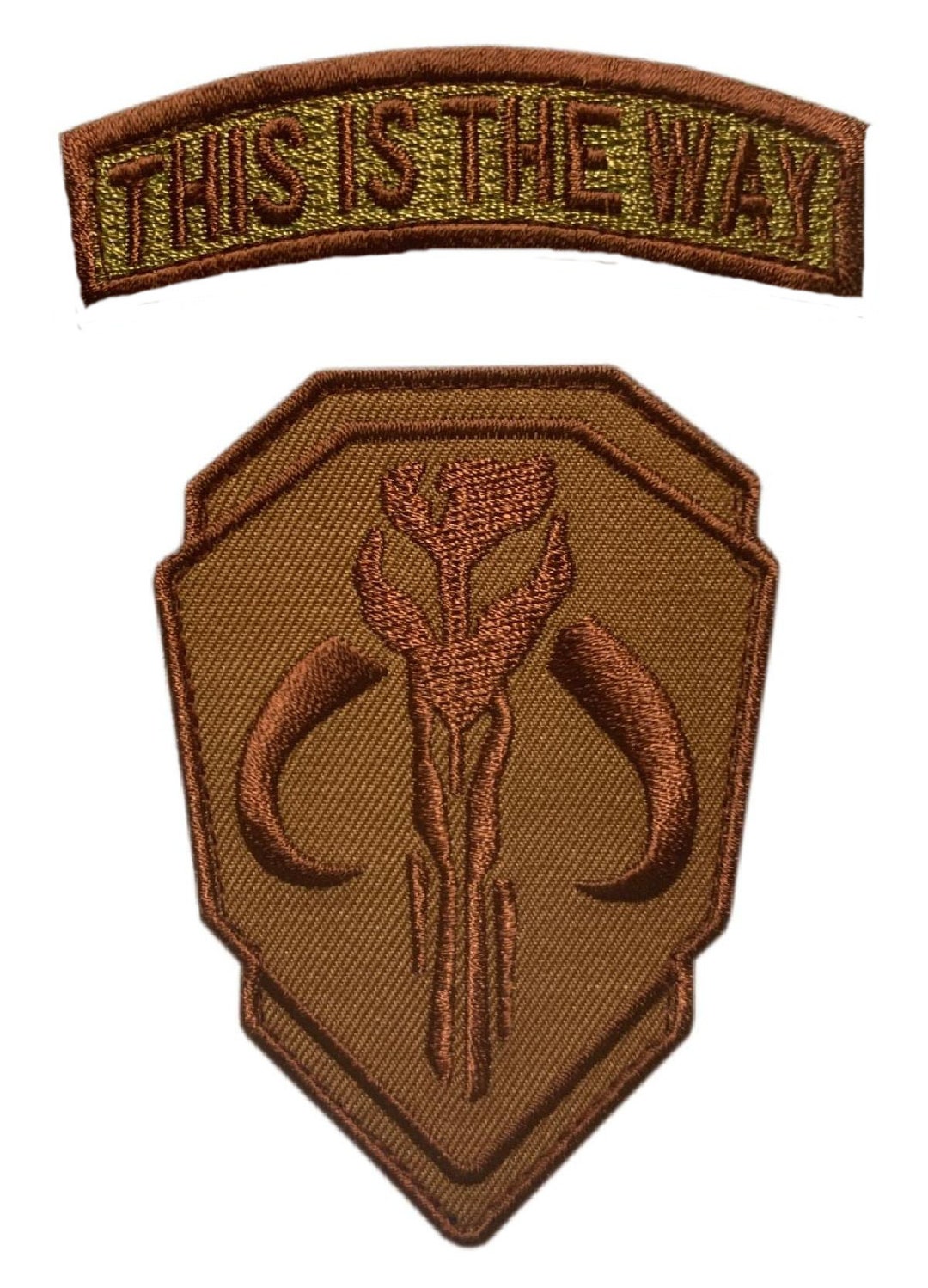 This is the Way Mandalorian Skull Rocker Patch 2PC Bundle - Etsy