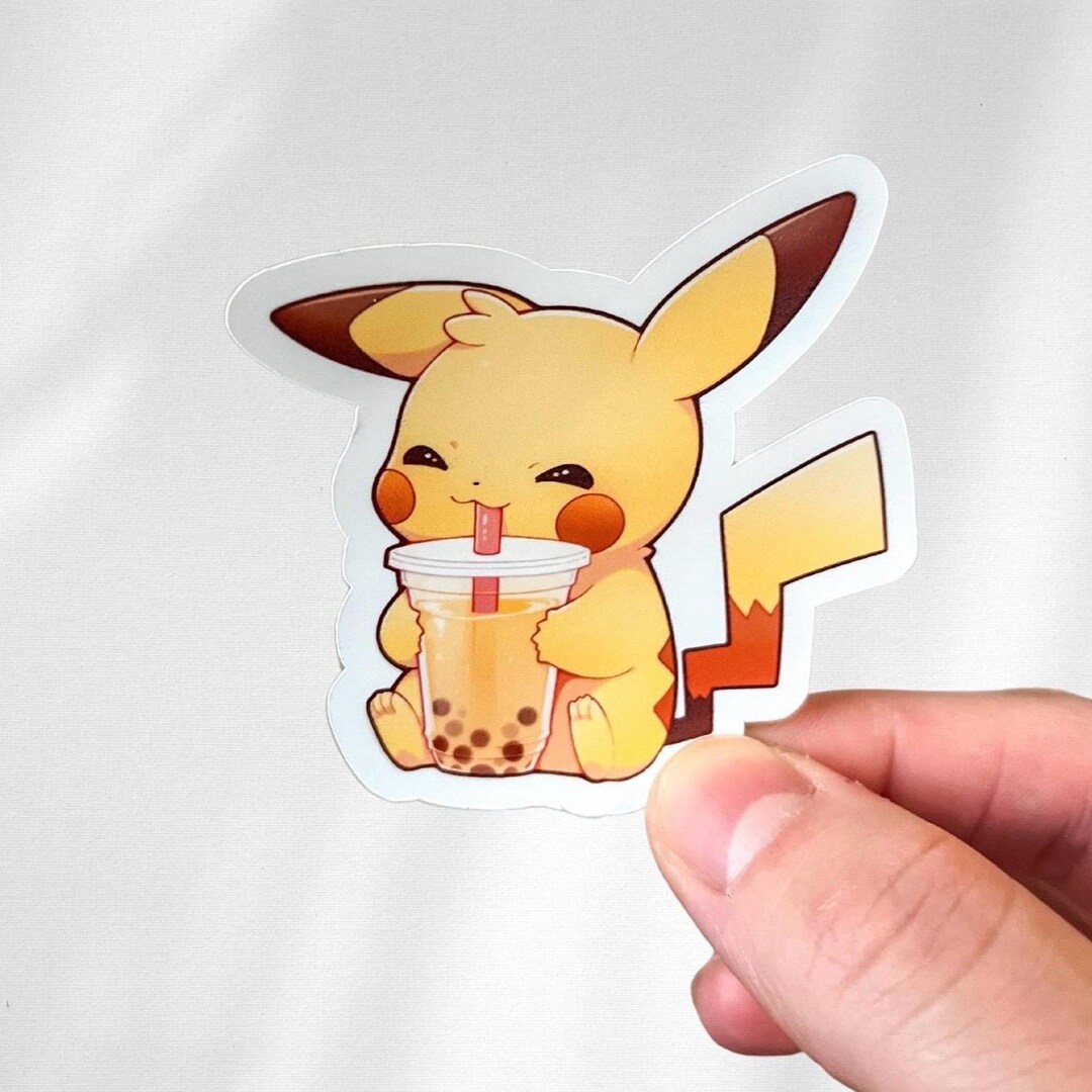 Pikachu Sticker, Pokemon Vinyl Sticker for Her, Anime Waterproof ...