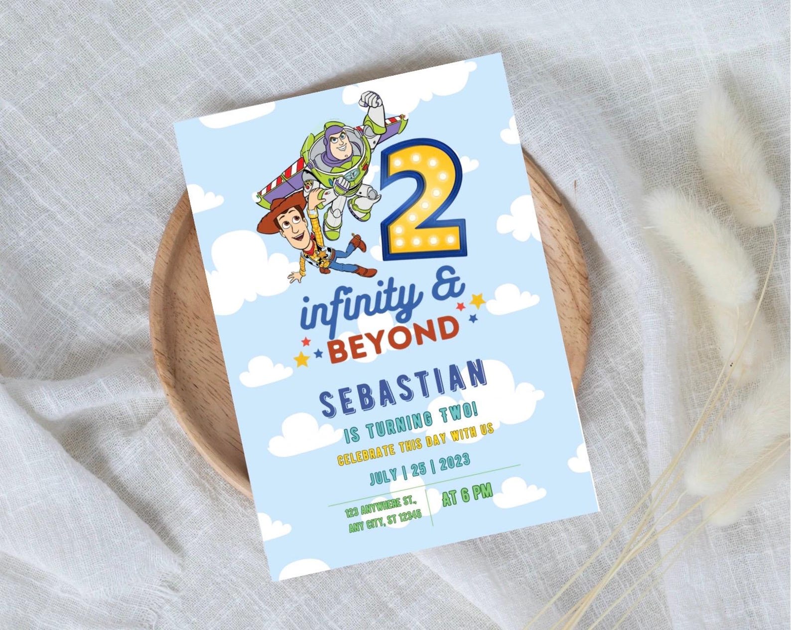 Two Infinity and Beyond Birthday Invitation 2 Infinity and Beyond ...