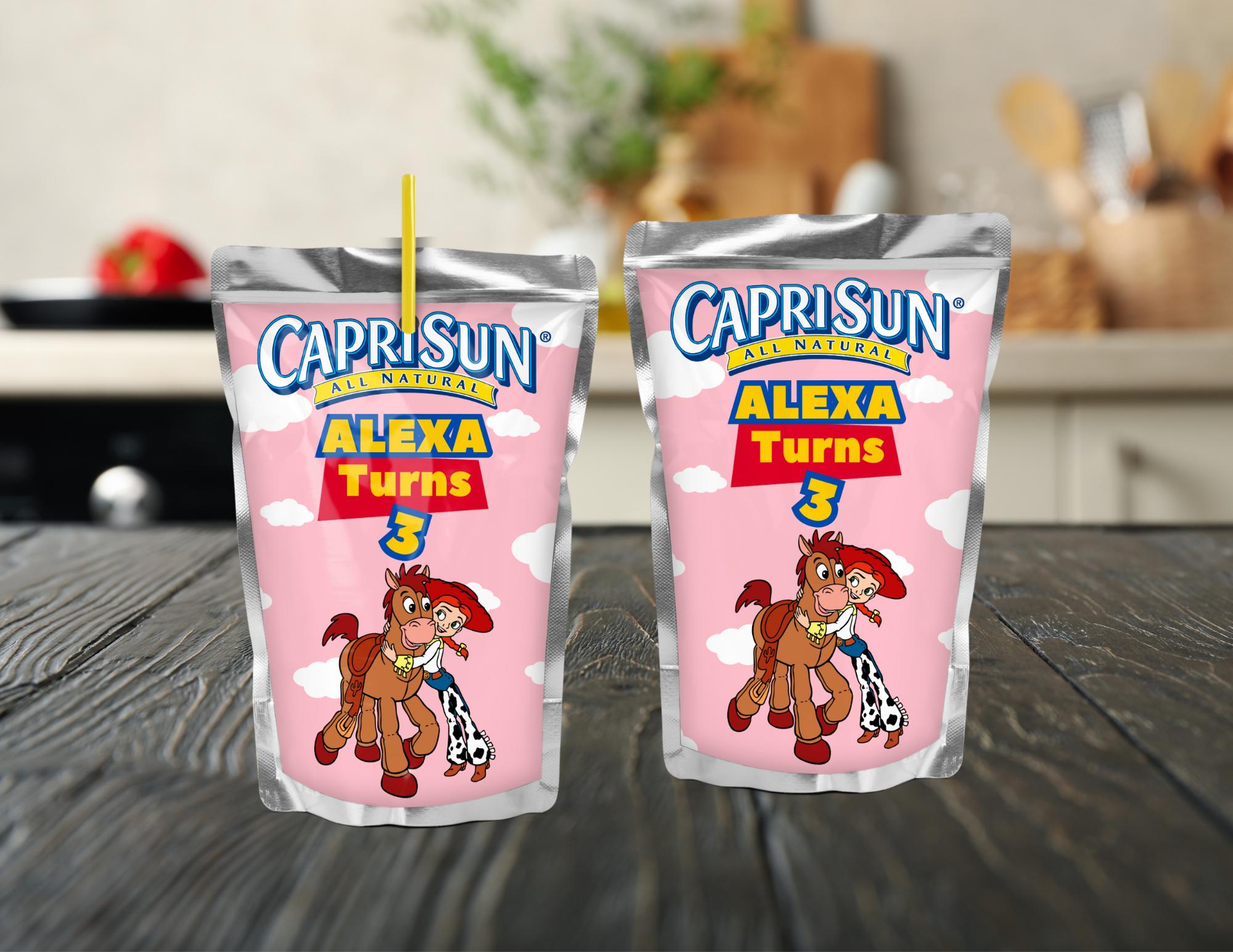 Pink Toy Story Birthday Caprisun Labels, Personalized Editable Party ...