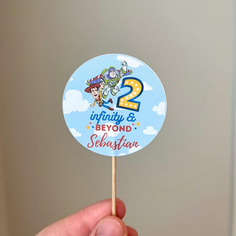 Two Infinity and Beyond Cupcake Toppers, 2nd Birthday Party - Etsy