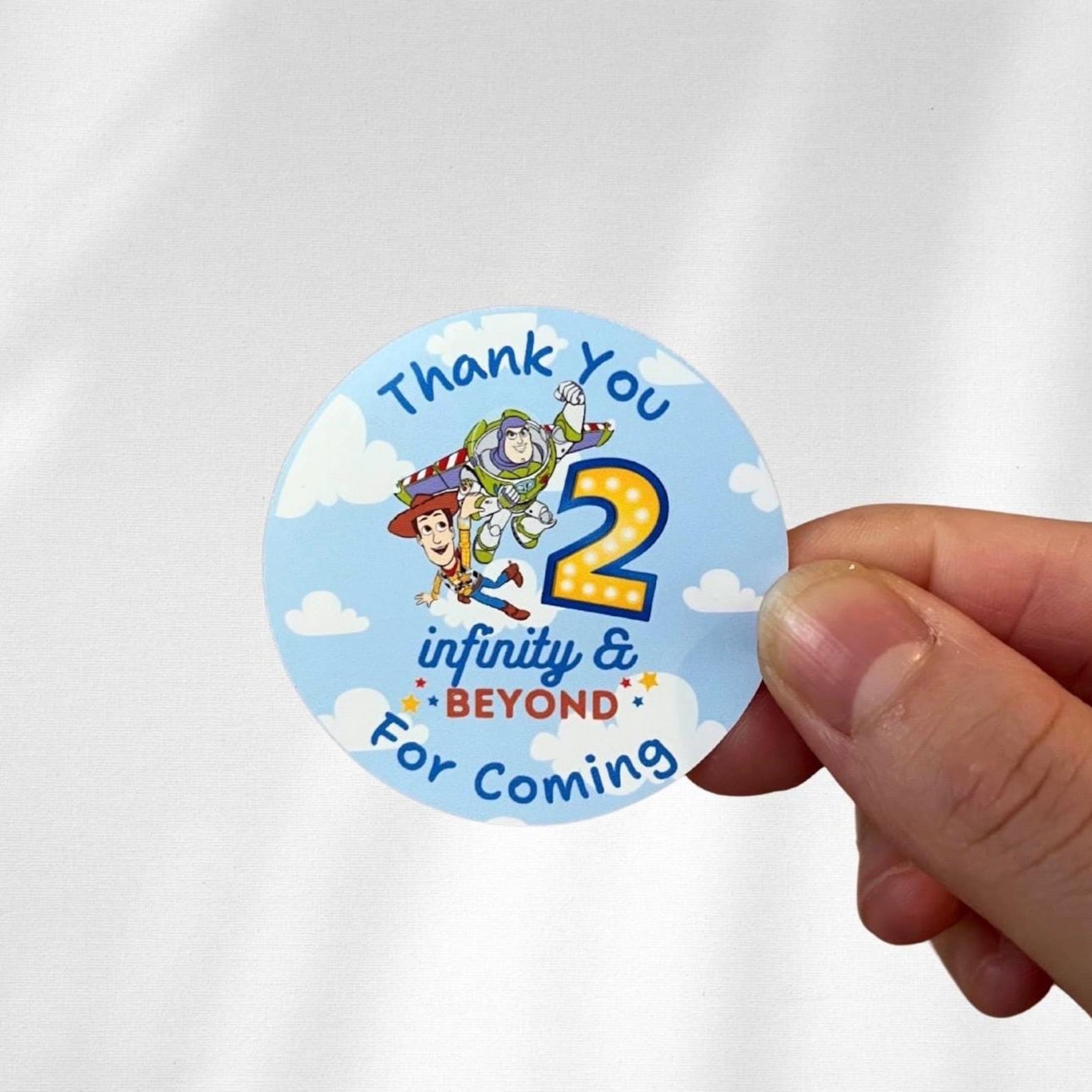 Two Infinity and Beyond Thank You Stickers, 2 Infinity Party Favors ...